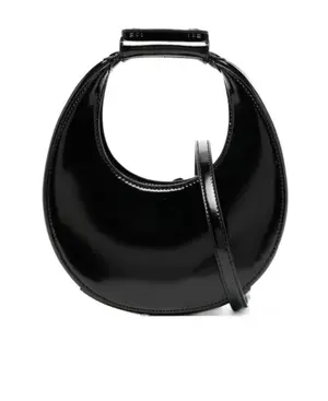 Staud Good Night Moon Logo-debossed Crossbody Bag - Black