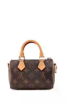 LOUIS VUITTON Speedy Bandouliere Nm Bag Monogram Canvas Nano Crossbody Bag - Brown
