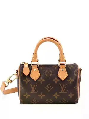 LOUIS VUITTON Speedy Bandouliere Nm Bag Monogram Canvas Nano Crossbody Bag - Brown