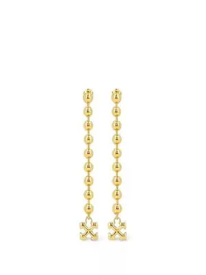 Off-White Arrow-motif Ball-chain Earrings