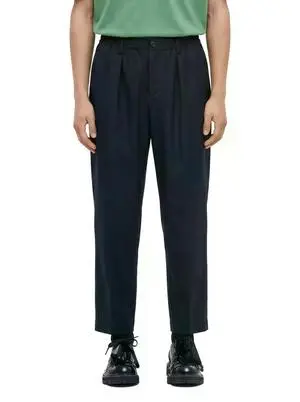 Marni Deep Tropical-wool Trousers With Drawstring Waist