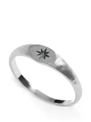 Monica Vinader Star-engraved Signet Ring