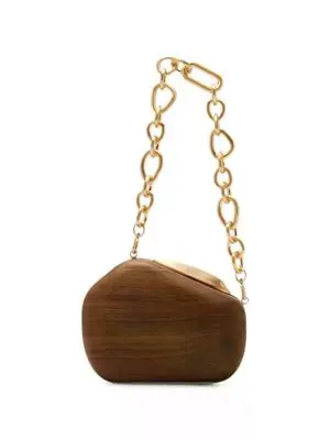 Cult Gaia Althea Chain-link Clutch Bag - Brown