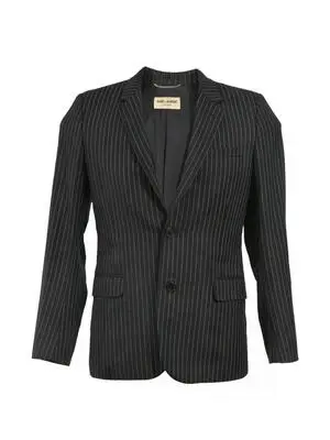 Saint Laurent Pinstripe Single-breasted Blazer - Black