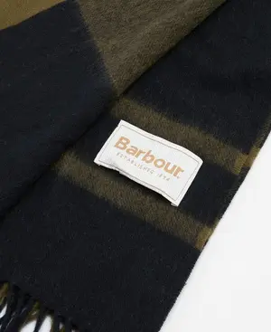 Barbour Tartan-check Fringed Scarf