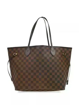 LOUIS VUITTON 2015 Mm Neverfull Damier Ebene Tote Bag - Brown