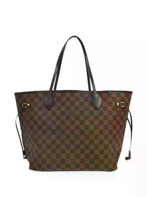 LOUIS VUITTON Damier Ebene Neverfull Mm Tote Bag - Brown