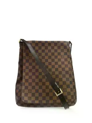 LOUIS VUITTON 2002 Damier Musette Shoulder Bag - Brown