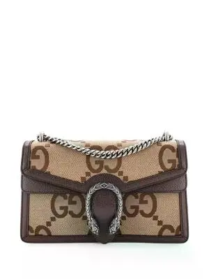 Gucci Dionysus Bag Jumbo Gg Canvas Small Shoulder Bag - Brown