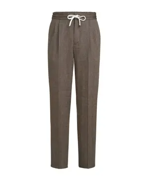 Brunello Cucinelli Drawstring Trousers - Brown