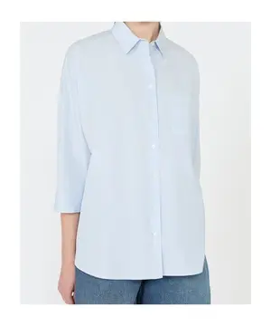 Max Mara Boxy-fit-hemd Aus Baumwollpopeline Azurblau