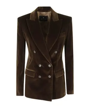 Etro Double-breasted Blazer - Grey-brown