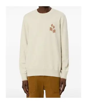 Isabel Marant Étoile Fine Knit Cotton-wool Logo Crewneck