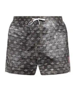 Dsquared2 Printed Swim Trunks - Grey