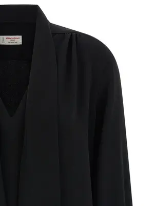 Alberto Biani Lavallière Neck Blouse