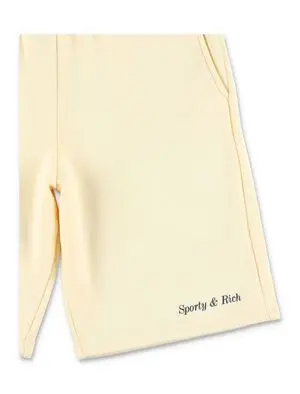 SPORTY  RICH Sporty & Rich Elastic Waist Shorts With Logo Detail