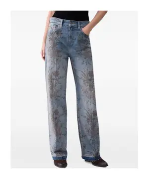 Liu Jo Floral Print Straight-leg Jeans