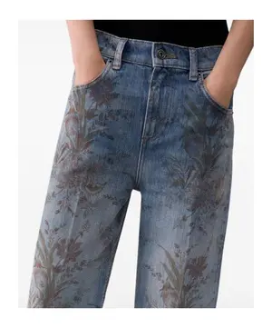Liu Jo Floral Print Straight-leg Jeans
