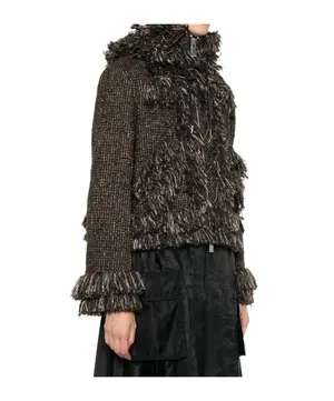 Sacai Fringe-trimmed Hooded Jacket