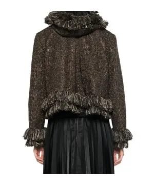 Sacai Fringe-trimmed Hooded Jacket