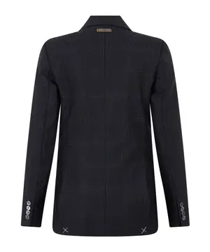 Peserico Double-breasted Checked Jacket