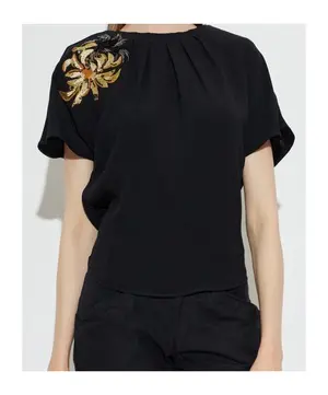 Isabel Marant Étoile Embellished Crewneck Short Sleeve T-shirt