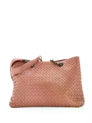 Bottega Veneta Double Chain Intrecciato Nappa Medium Tote Bag - Neutrals