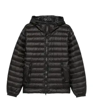 C.P. COMPANY Long-sleeved Quilted Down Jacket - Black