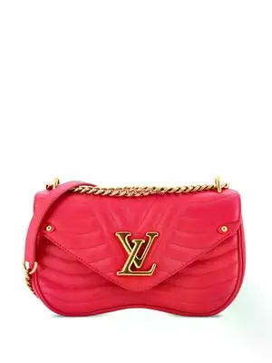 LOUIS VUITTON New Wave Chain Bag Quilted Leather Mm Crossbody Bag - Pink