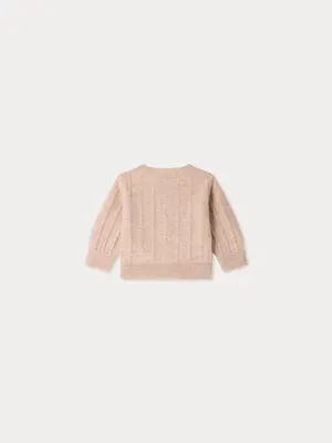 Bonpoint Leander Cable-knit Cardigan