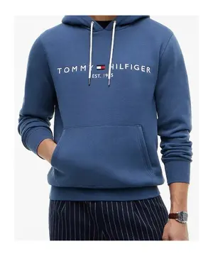 Tommy Hilfiger Logo Fleece Drawstring Hoody