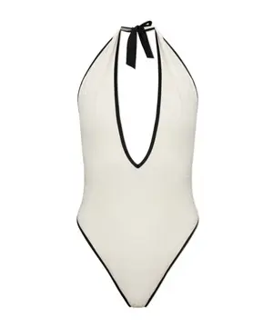 Balmain Sleeveless One-piece Swimsuit - White