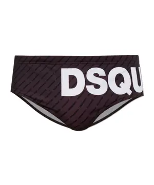 Dsquared2 Swim Briefs With Logo - Black