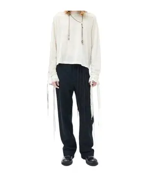 Ann Demeulemeester Tie Detailed Pants For Men