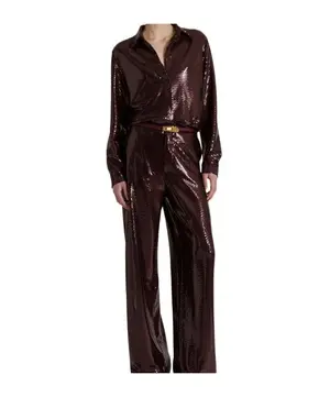 Alberta Ferretti Glossy Sequin Shirt