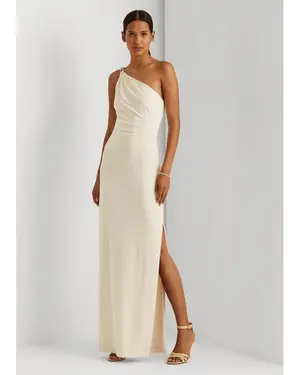 Ralph Lauren One-shoulder Embellished Maxi Dress