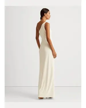 Ralph Lauren One-shoulder Embellished Maxi Dress