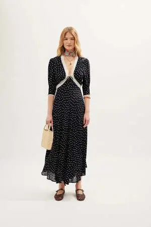Rixo Amina Layla Dot Regular - Navy