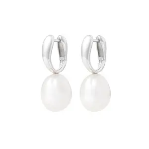 CHIARA TEDESCHI JEWELLERY Napoli Thick Hoops Earrings - White
