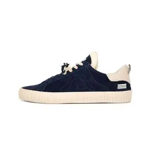 SPRINGA | UNIQUE VULCANIZED SNEAKERS ITALIAN HANDMADE Wavy Suede Dark - Blue