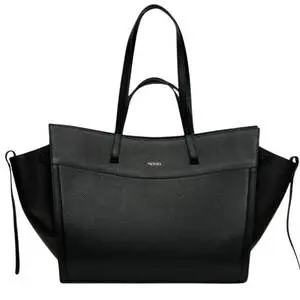SAONARA BRAND Shopping Bag Leather - Black
