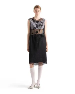 Prada Embroidered Silk Cigaline Dress