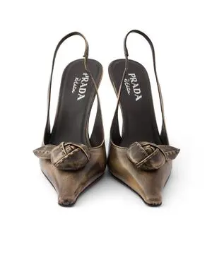 Prada Leather Slingback Pumps