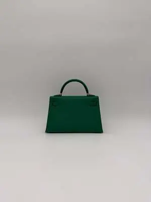Hermès Mini Kelly 20cm Vert Vertigo Epsom Leather Palladium Hardware