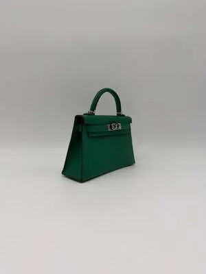 Hermès Mini Kelly 20cm Vert Vertigo Epsom Leather Palladium Hardware