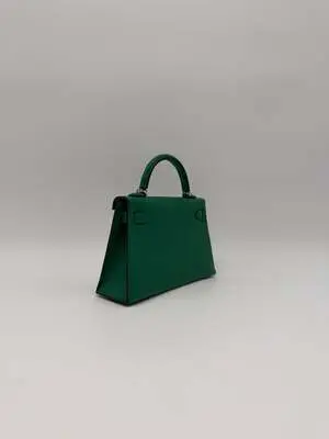 Hermès Mini Kelly 20cm Vert Vertigo Epsom Leather Palladium Hardware