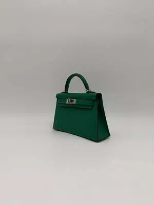 Hermès Mini Kelly 20cm Vert Vertigo Epsom Leather Palladium Hardware