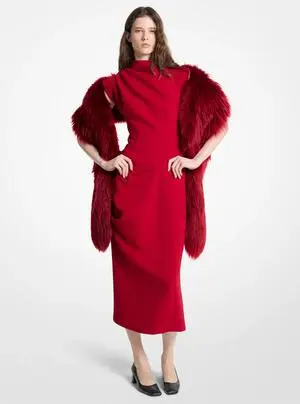Michael Kors Shearling Stole - Red