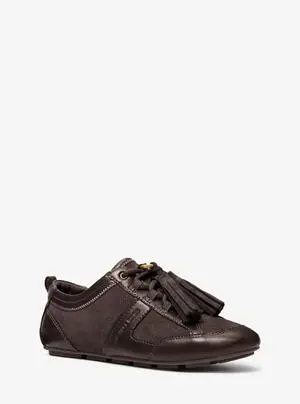 Michael Kors Keely Tassel Suede Trainer - Brown