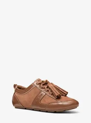 Michael Kors Keely Tassel Suede Trainer - Brown